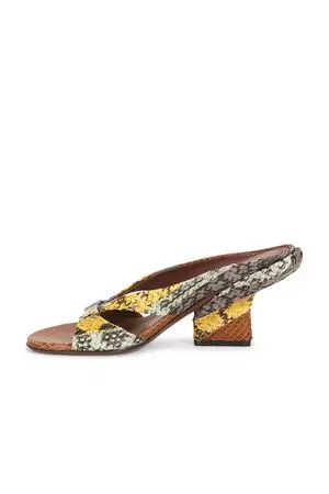 Dries Van Noten Rounded Toe Slide Mule - Tan
