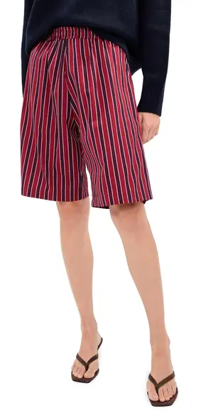 LE BOP Frances Bermuda Shorts - Red/navy Stripe