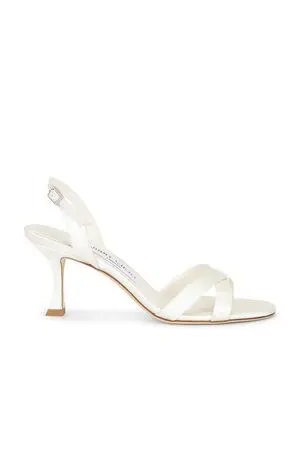 JIMMY CHOO Elsy Satin 70 Sandal - Ivory