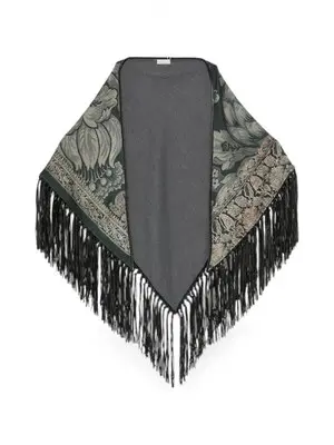 PIERRE-LOUIS MASCIA Shawl Fringed "pancake - Black