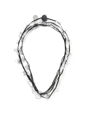 MARIA CALDERARA Necklace Crystal Long "clear Crystal Long Necklaces - Metallic
