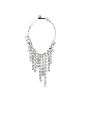 MARIA CALDERARA Necklace Diamond Long "diamond Crystal Long Necklace - Metallic