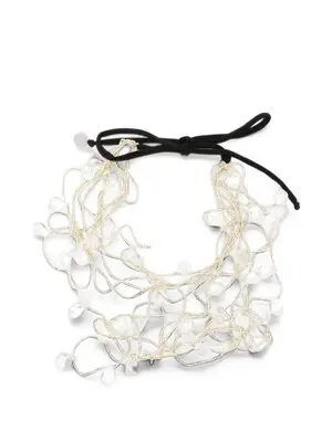 MARIA CALDERARA Necklace Clear Crystal "sylver - Metallic