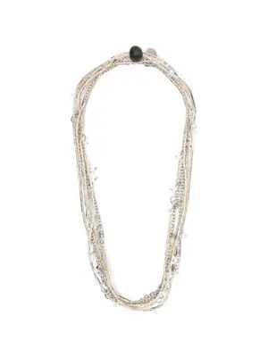 MARIA CALDERARA Necklace Clear Crystal "sylver - Metallic