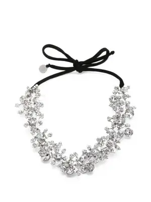 MARIA CALDERARA Necklace Bow Diamond Crystal Long - Metallic