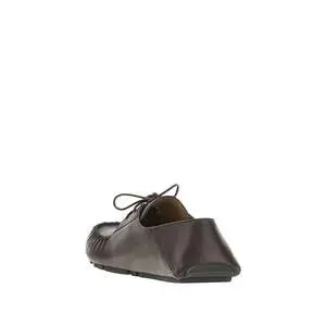 Loewe Rambla Leather Boat Shoes - Brown