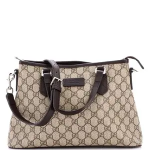 Gucci Gucci GG Supreme Canvas Tote Bag - Brown