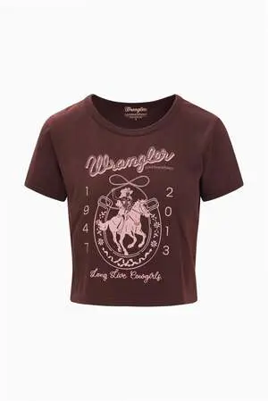 LoveShackFancy Wrangler X Ringer Tee - Brown