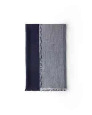 Prada Wool And Silk Stole - Blue