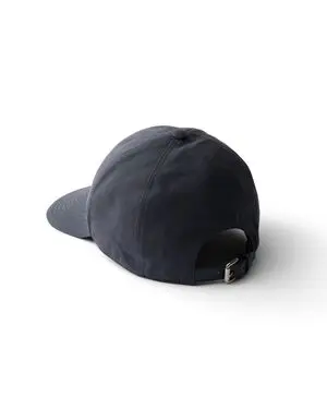 Prada Gabardine Baseball Cap With Embroidered Logo