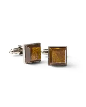 Prada Metal And Semi-precious Stone Cufflinks