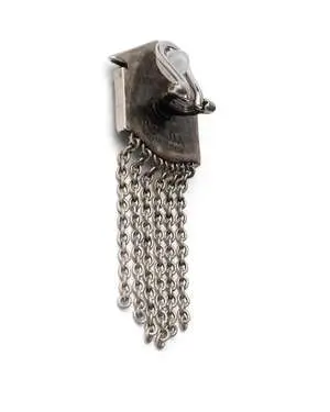 Prada Metal And Enamel Chain Drop Earring