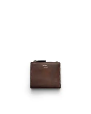 Prada Small Leather Wallet - Brown