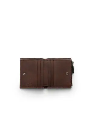 Prada Small Leather Wallet - Brown