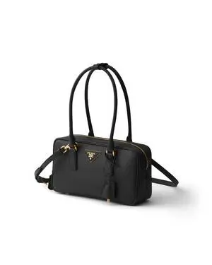 Prada Small Saffiano Leather Top-handle Bag - Black