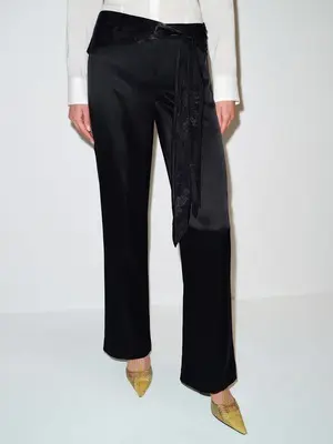 REFORMATION Mina Satin Tie Pant