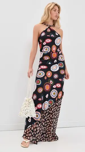 Staud Charli Silk Dress - Millefiori Multi