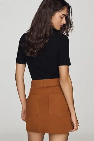Maeve Colette Knit Mini Skirt - Honey