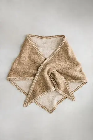 TERRAIN Solid Pull-through Knit Scarf - Beige