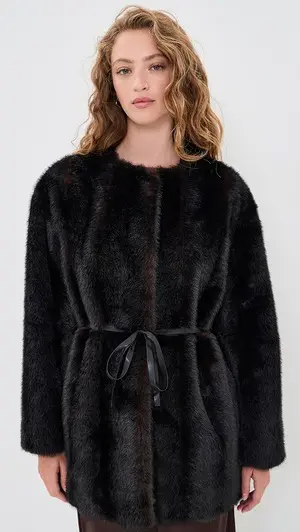 Velvet By Graham & Spencer Marmont Faux Fur Jacket