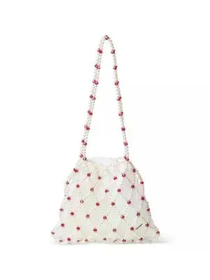0711 TBILISI Belle Embellished Shoulder Bag - Neutrals