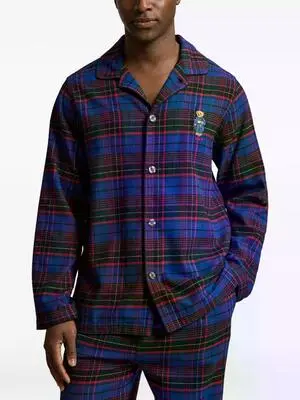 Polo Ralph Lauren Polo Bear Plaid-flannel Pajamas Set