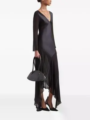 Nina Ricci Asymmetric Long-sleeve Maxi Dress