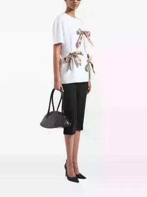 Nina Ricci Leopard-print Bow-detail T-shirt