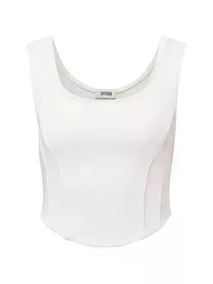 DRYKORN Agapa Panelled Crop Top - White