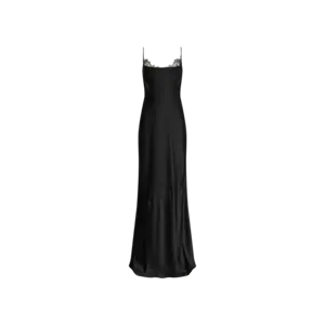 L'Agence Selene Silk Gown - Black