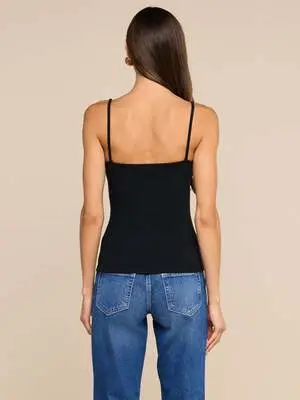 L'Agence Lunara Ribbed Camisole - Black