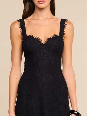 L'Agence Sutton Lace Maxi Dress