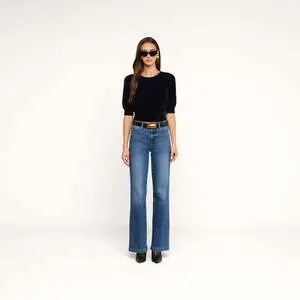 L'Agence Guinevere Cropped Pullover - Black