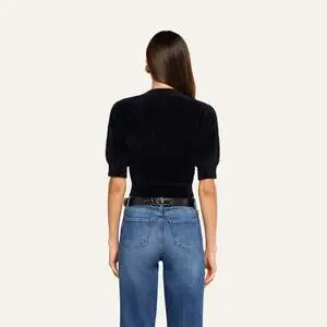 L'Agence Guinevere Cropped Pullover - Black