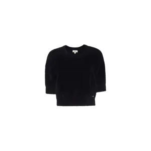 L'Agence Guinevere Cropped Pullover - Black