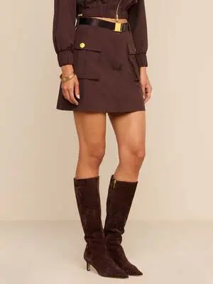 L'Agence Norene Nylon Mini Skirt