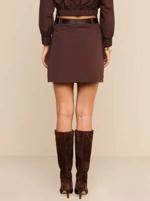 L'Agence Norene Nylon Mini Skirt