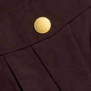 L'Agence Kade Cropped Windbreaker With Gold Button Details