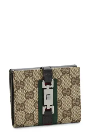 Gucci Brown Original Gg Canvas Jackie Compact Wallet