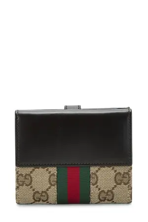 Gucci Brown Original Gg Canvas Jackie Compact Wallet
