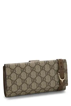Gucci Original Gg Supreme Canvas Nice Contential Wallet