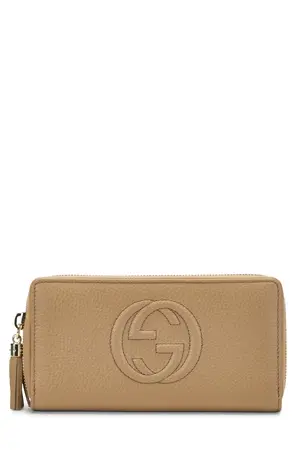Gucci Soho Zip Around Wallet - Beige