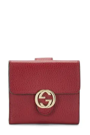 Gucci Interlocking French Wallet - Red