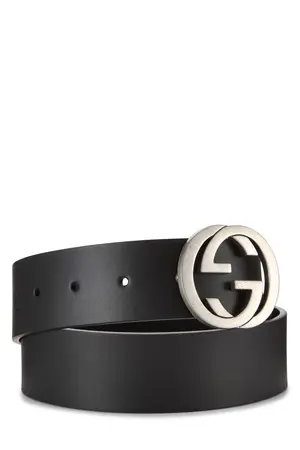 Gucci Interlocking Belt 75 - Black