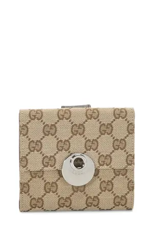 Gucci Original Gg Canvas Eclipse Compact Wallet - Beige