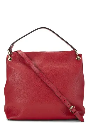 Gucci Leather Soho Convertible Hobo - Red
