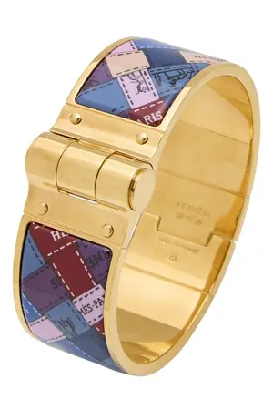 Hermès Multicolor Enamel Charniere Uni Cuff Wide - Multi