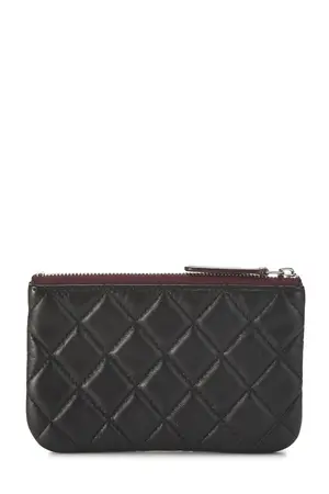 Chanel Quilted Lambskin O Case Zip Pouch