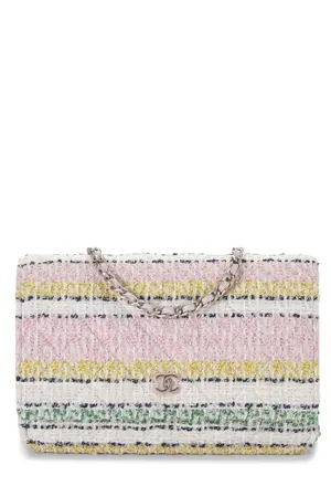 Chanel Multicolor Tweed Classic Quilted Wallet On Chain - Multi