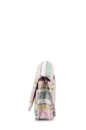 Chanel Multicolor Tweed Classic Quilted Wallet On Chain